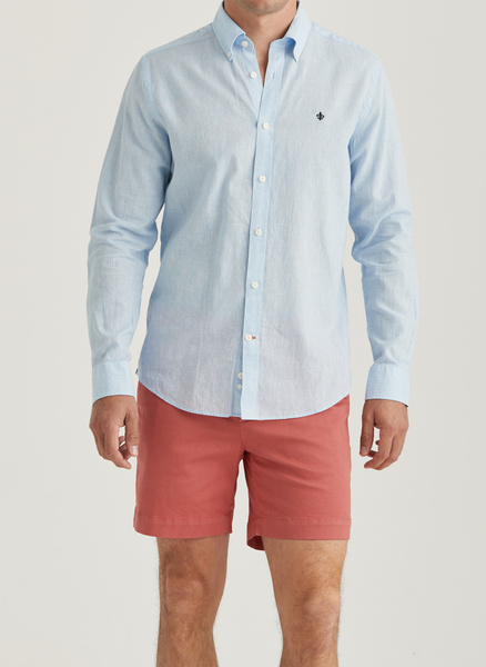 Linen Check Shirt-Slim Fit - Morris Stockholm